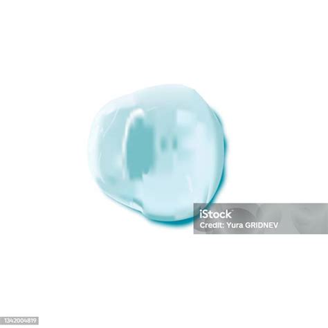 투명한 배경에 고립된 크림 텍스처 스트로크 페이셜 크림 폼 젤 또는 바디 로션 스킨케어 아이콘 3차원 형태에 대한 스톡 벡터