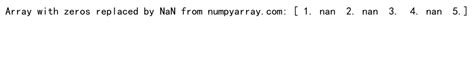 Numpy数组去零操作：高效处理和优化数据 极客教程