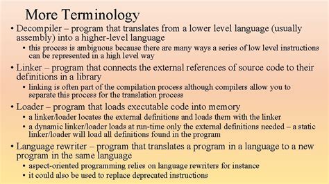 Compiler Technology Compiler Software To Translate High Level