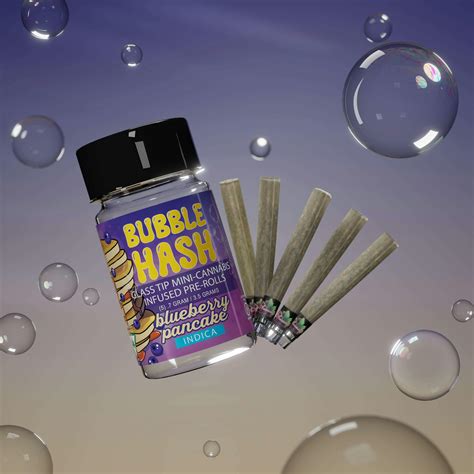 Blue Dream Bubble Hash Infused Glass Tip Pre Roll Pack 3 5g 5 Pack