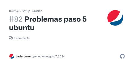 Problemas Paso 5 Ubuntu · Issue 82 · Iic2143 Setup Guides · Github