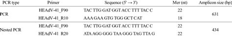 Information Of Finally Selective PCR And Nested PCR Primer Set For The Download Scientific
