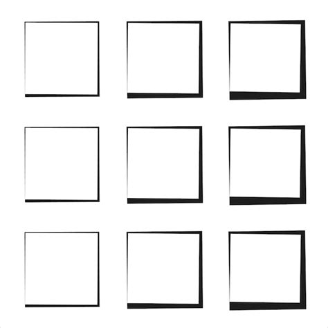 Premium Vector Collection Of Square Black Hand Drawn Grunge Frames Grunge Ink Illustration Set