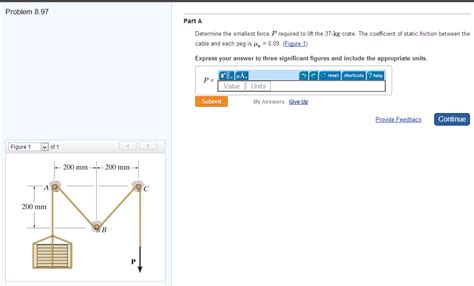 solved determine the smallest force p required to lift th