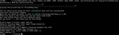 how to generate self signed tls certificate in linux computer how to