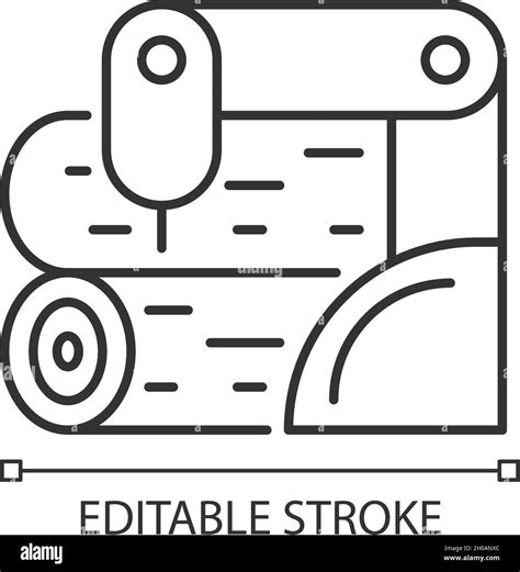 Wood Processing Linear Icon Stock Vector Image Art Alamy