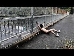 Takehito S Exposure Restrained Naked At The Pedestrian Bridge In The Daytime Xxx Mobile