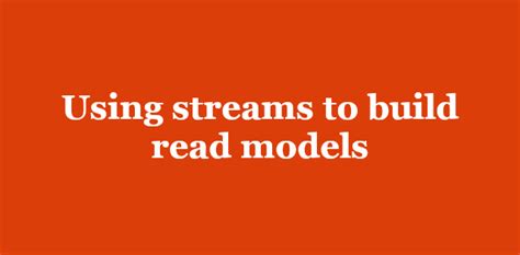 Using Streams To Build Read Models Arkency Blog