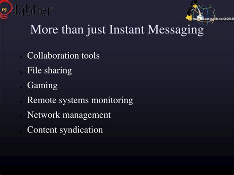 Ppt Programming And Extending Jabberxmpp Powerpoint Presentation