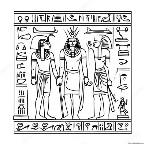 Ancient Egyptian Hieroglyphs Coloring Page 4921 3974
