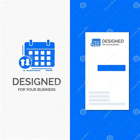Business Logo For Schedule Classes Timetable Appointment Event Vertical Blue Business