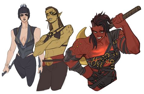 Shadowheart Karlach And Lae Zel Dungeons Dragons And More Drawn By Yellowsyro Danbooru