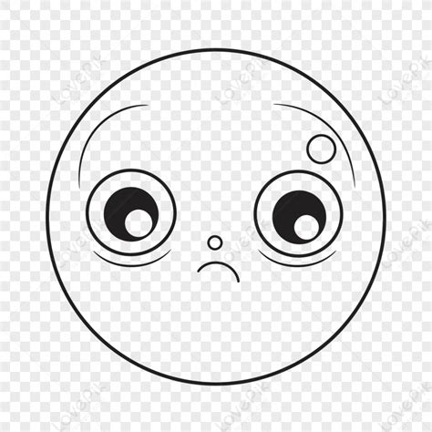 만화 얼굴과 검은 윤곽선 스케치 드로잉 벡터눈썹웃다 Png 일러스트 무료 다운로드 Lovepik