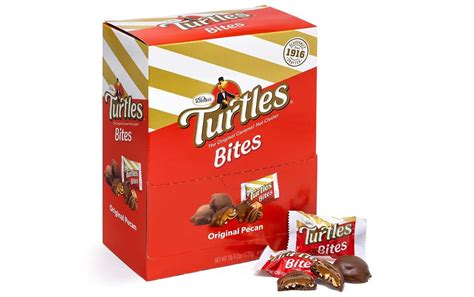 turtles bite size pecans chocolate caramel bars 0 42 oz each 60 in a pack