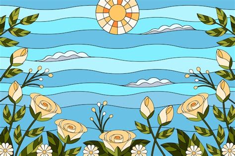 Free Vector Flat Design Stained Glass Background