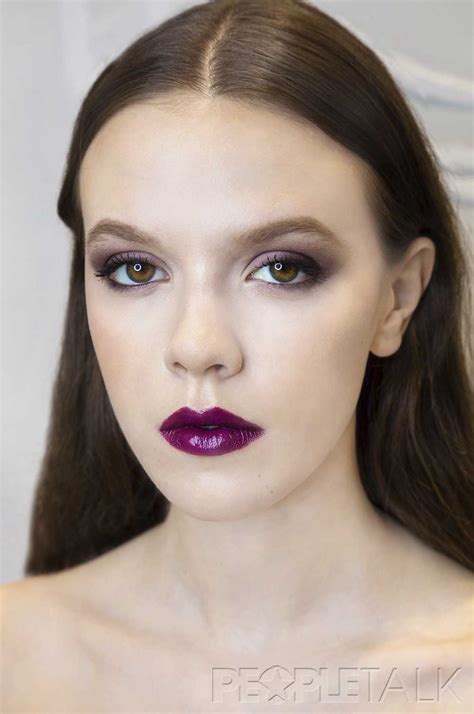 Макияж с бордовой помадой 70 фото