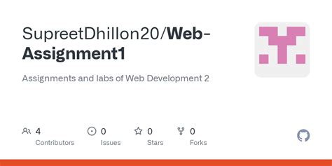 Github Supreetdhillon20web Assignment1 Assignments And Labs Of Web