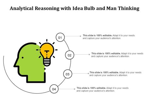 Analytical Reasoning With Idea Bulb And Man Thinking Presentation PowerPoint Images Example