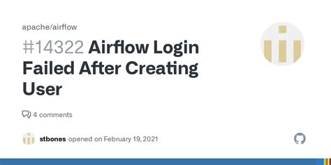 Airflow Login Failed After Creating User · Issue 14322 · Apacheairflow · Github