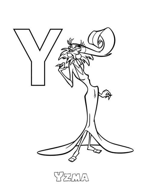 Coloriage Dessiner Lettre Y De Alphabet Disney Dessin Gratuit à Imprimer