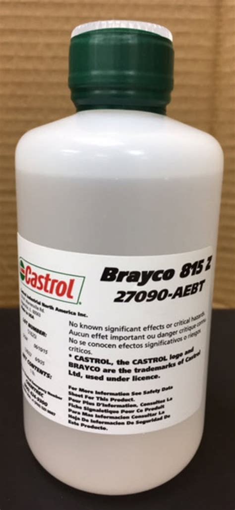 Castrol Brayco 815 Z Clear Perfluorinated Polyether Lubricating Oil 1