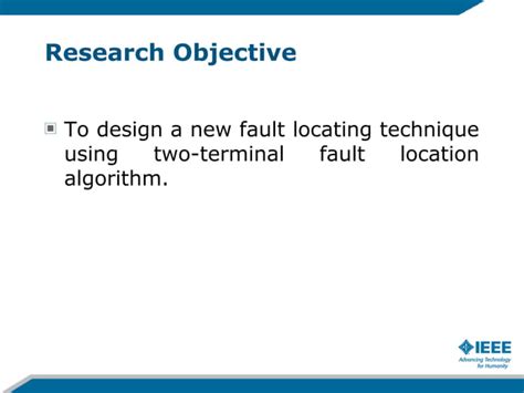 Effective Two Terminal Single Line To Ground Fault Location Algorithm Ppt