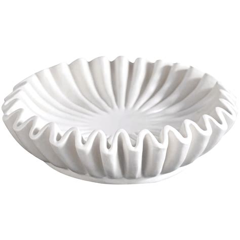 Fluted Bowl 6 Inch Resin Ruffle Bowl Vintage Antique Scalloped Bowl