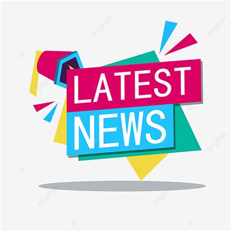 Latest News Png Image Vector Creative Color Block Latest News Banner Banner Breaking News