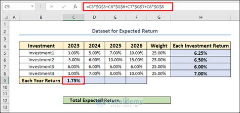 How To Calculate Expected Return In Excel 3 Suitable Ways