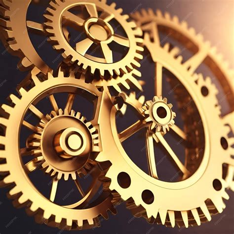 Premium Photo A Series Of Gears And Cogs Interlocking With Precision Symbolizing The