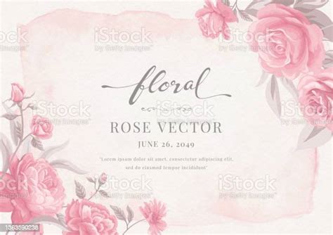 아름다운 장미 꽃과 식물 잎 디지털 사랑 결혼식 발렌타인 데이 또는 배열 초대 디자인 인사말 카드에 대한 일러스트 를 그린 개념에 대한 스톡 벡터 아트 및 기타 이미지