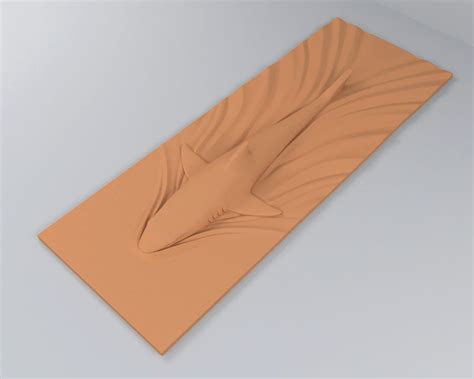 Swimming 3d Cnc Shark File High Quality Cnc Shark Design For
