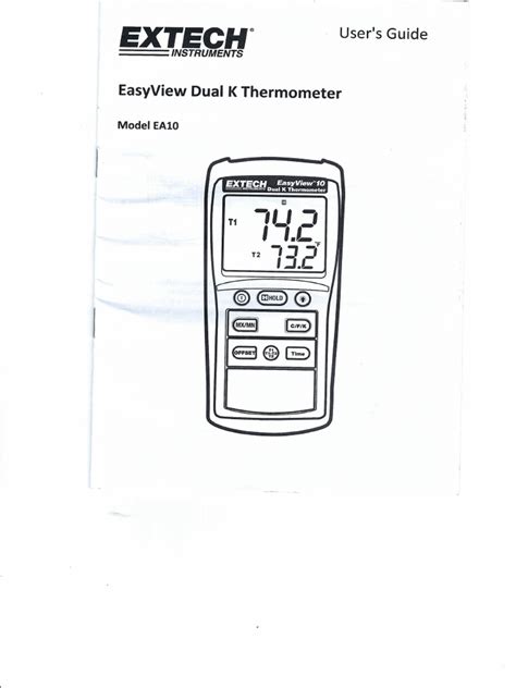 Manual Termometro Extech Pdf
