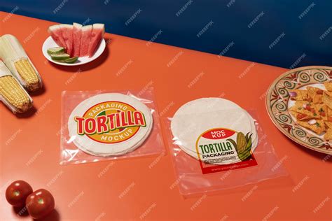 Premium Psd Tortilla Packaging Mockup Design