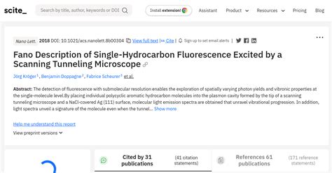 Fano Description Of Single Hydrocarbon Fluorescence Excited By A