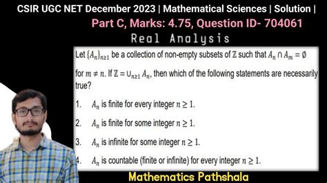 Csir Ugc Net December 2023 Mathematical Sciences Real Analysis Part C Questions Id