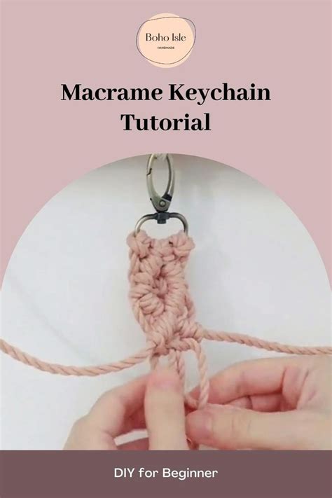 beginner macrame keychain tutorial do it yourself