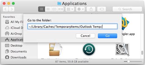 How To Access Outlook Temp Folder In Mac Os X