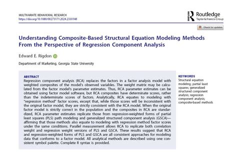 Structuralequationmodeling Regressioncomponentanalysis Gsca Pls
