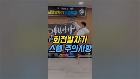 회전발차기 스텝시 중심과 힘 태권도시범 Youtube