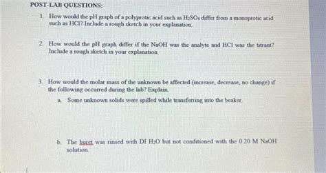1 How Would The Ph Graph Of A Polyprotic Acid Such