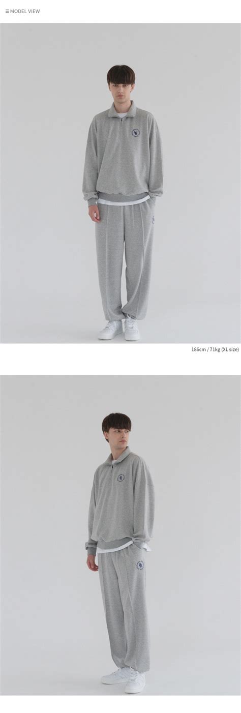 서클 로고 반집업 오버핏 맨투맨 멜란지 감도 깊은 취향 셀렉트샵 29cm