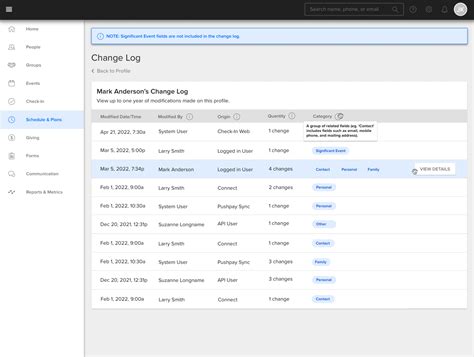 Learning About The Individual Profile Change Log