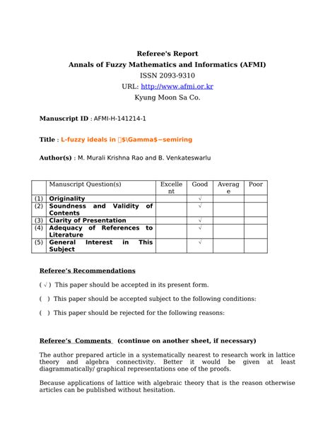 Pdf I Reviewed Article On L Fuzzy Ideals In Gamma Semi Ring Authored By Mr M Murali Krishna