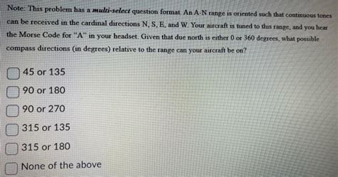 Solved Note This Problem Has A Multi Select Question Chegg