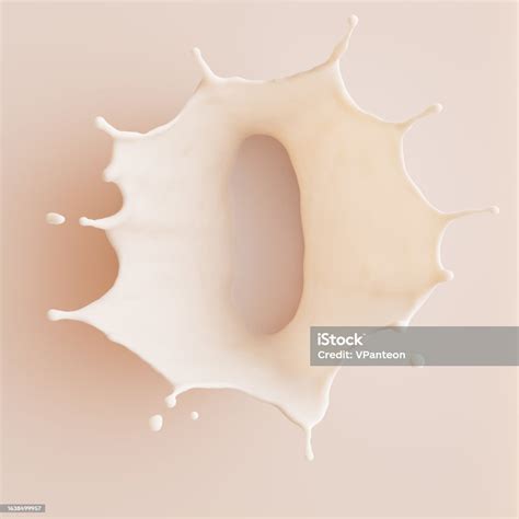 스플래시 3d 렌더링 디자인 템플릿으로 크림 같은 액체 질감으로 떨어지는 제품의 개념 3차원 형태에 대한 스톡 사진 및 기타