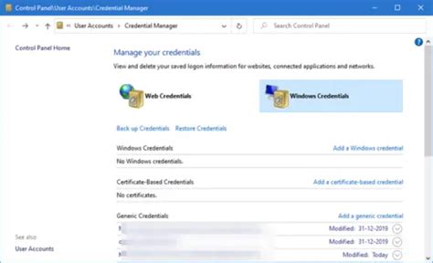 How To Open And Use Credential Manager In Windows