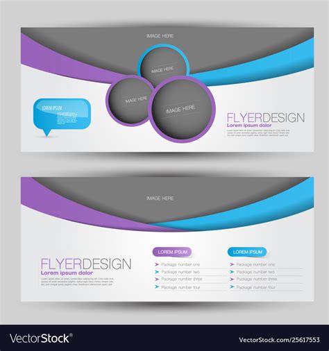Flyer Banner Oder Web Header Template Set Vektorbild