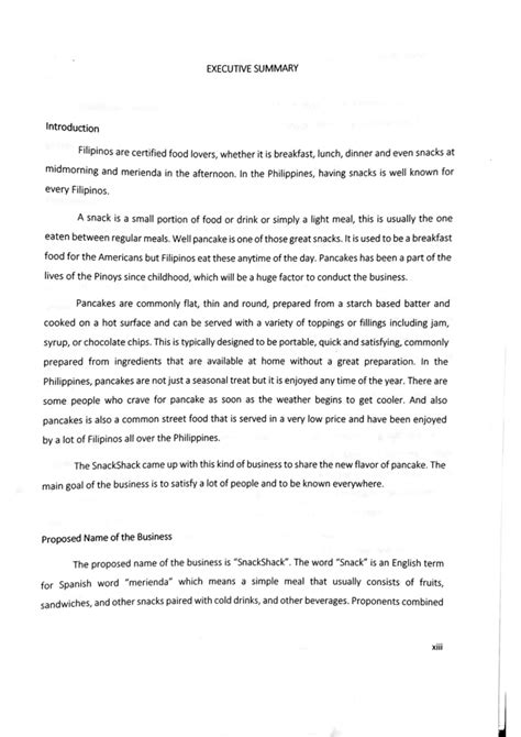 Business Plan Executive Summary Entrepreneurship Studocu