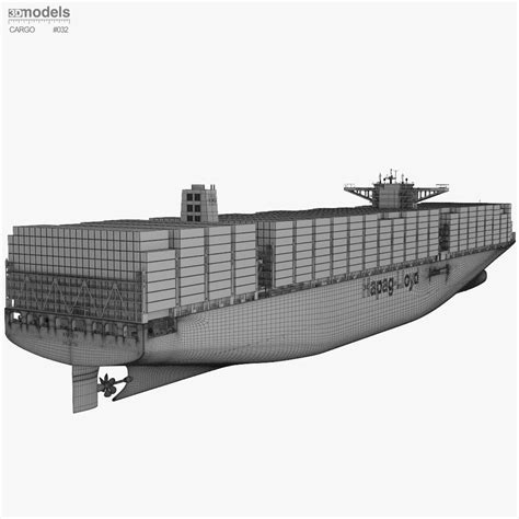 A18 Class Container Ship 3d Model Download Cargo Ship On
